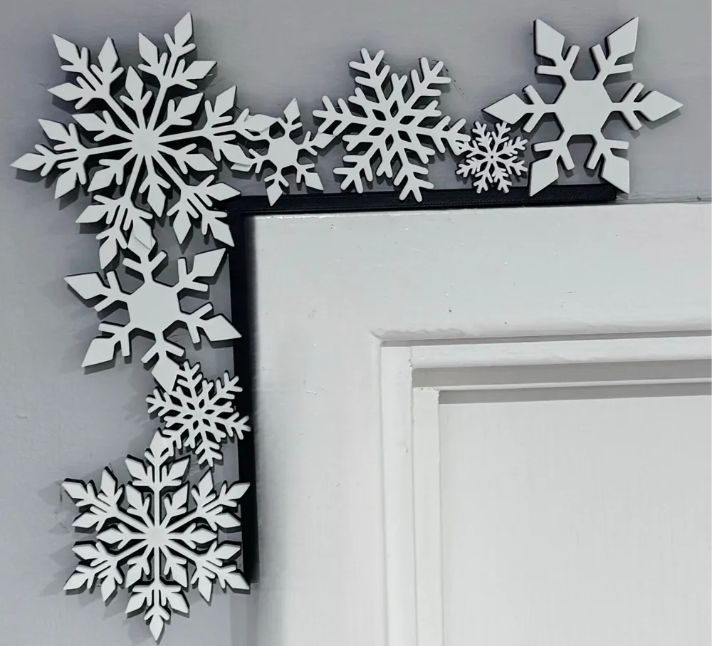 Snowflake Christmas Winter door corner decoratio by gem.cosens - MakerWorld