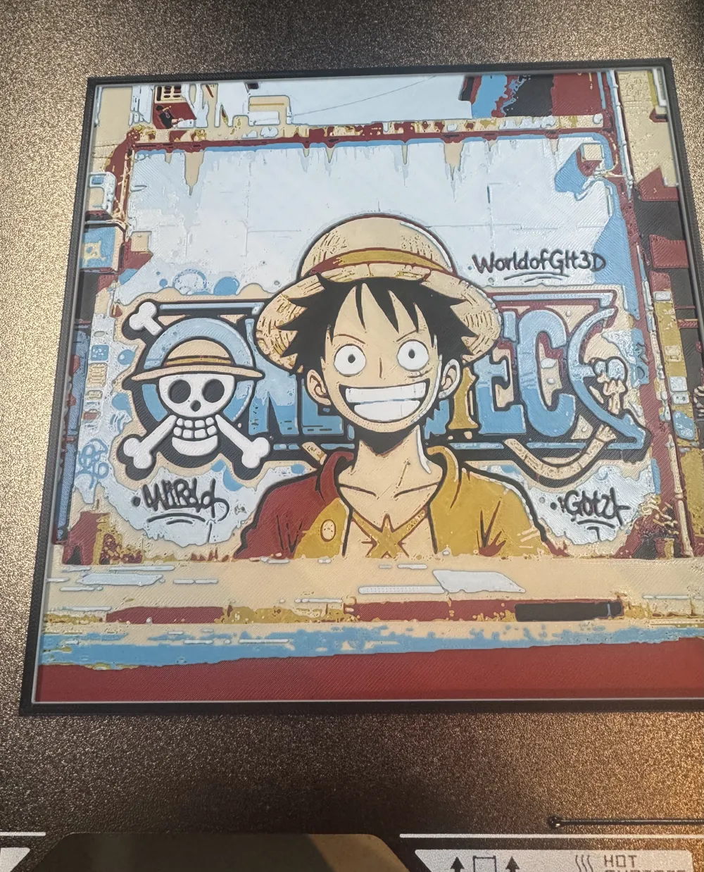 Street Art Lufy One Piece - Free 3D Print Model - MakerWorld