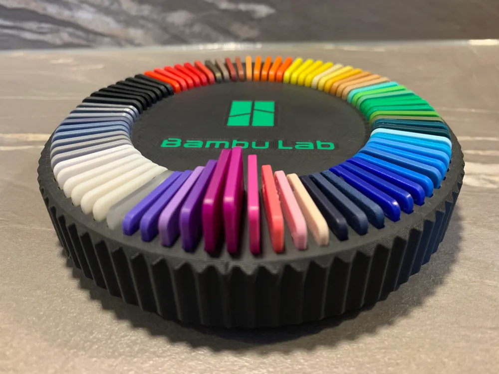 Rotating Filament Swatch Display -both sides+Logo Remixed by sweb3791 ...