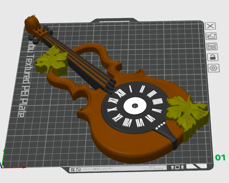 Violin Clock & Stand by Ritz - MakerWorld