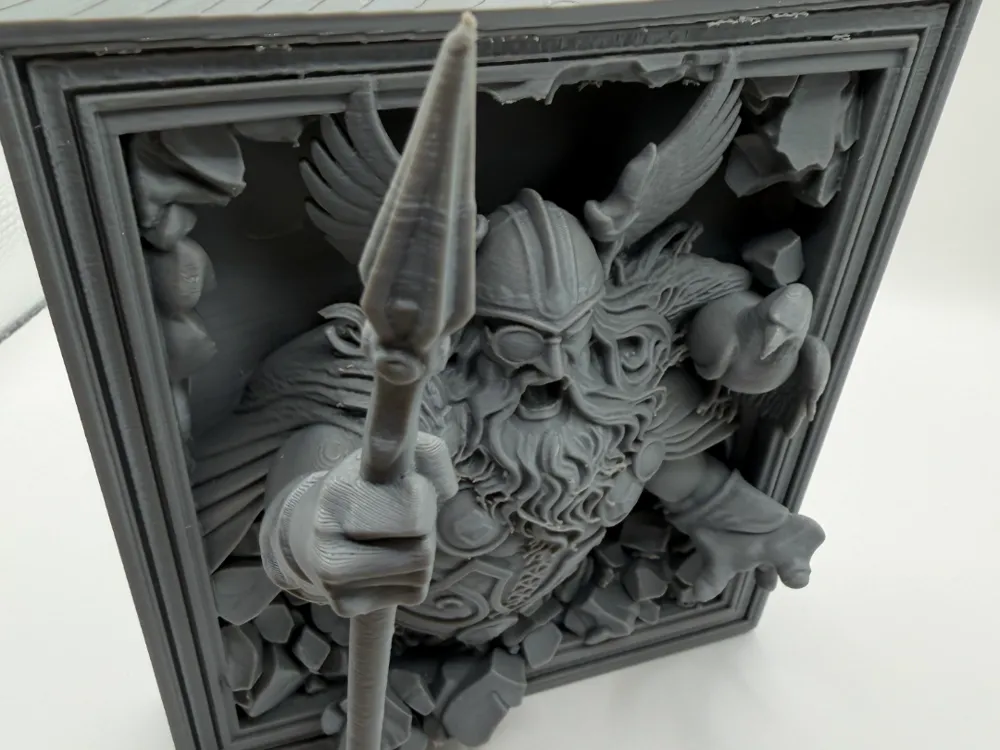 Odin in Frame – Norse Power - Free 3D Print Model - MakerWorld