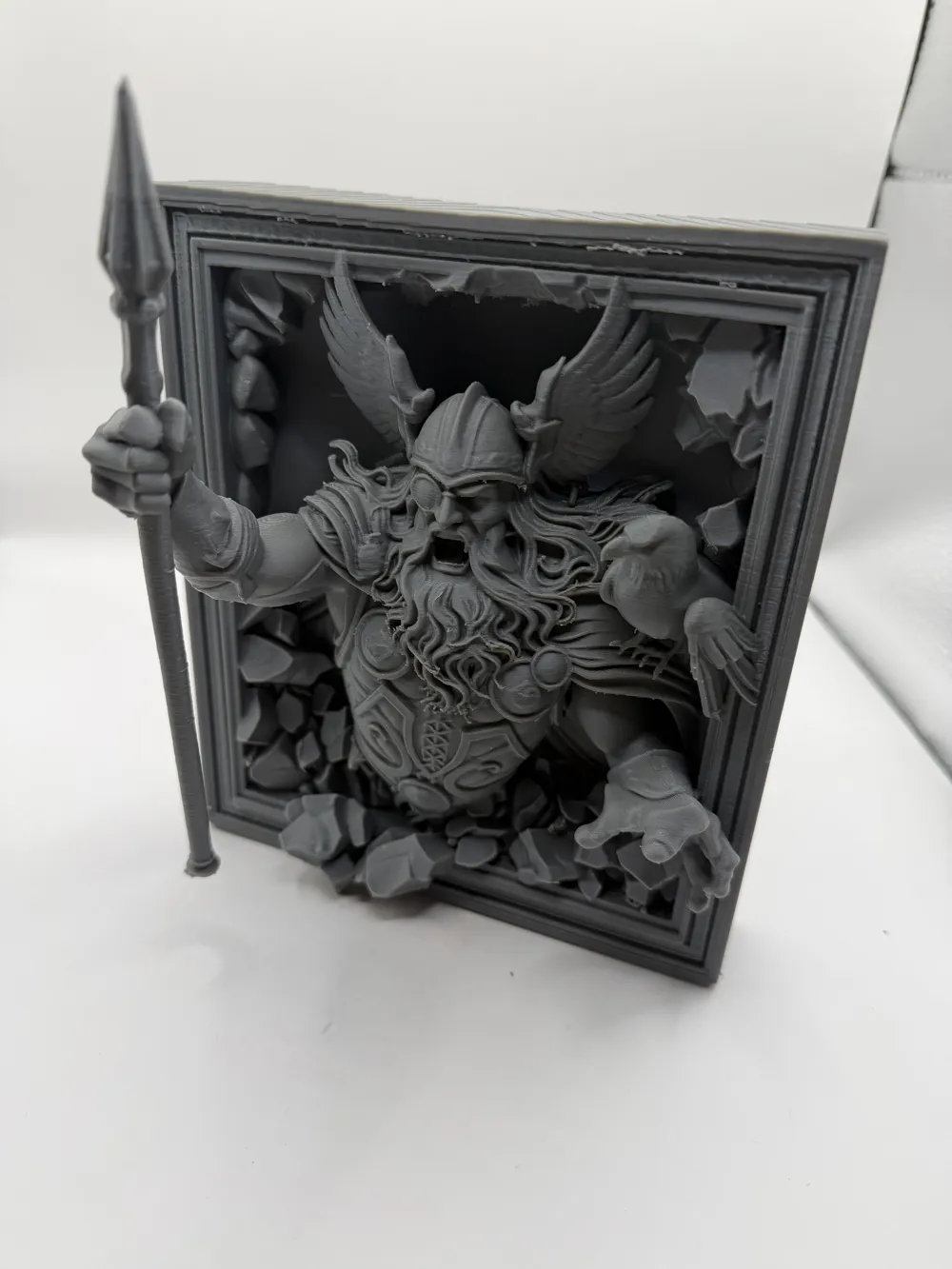 Odin in Frame – Norse Power - Free 3D Print Model - MakerWorld