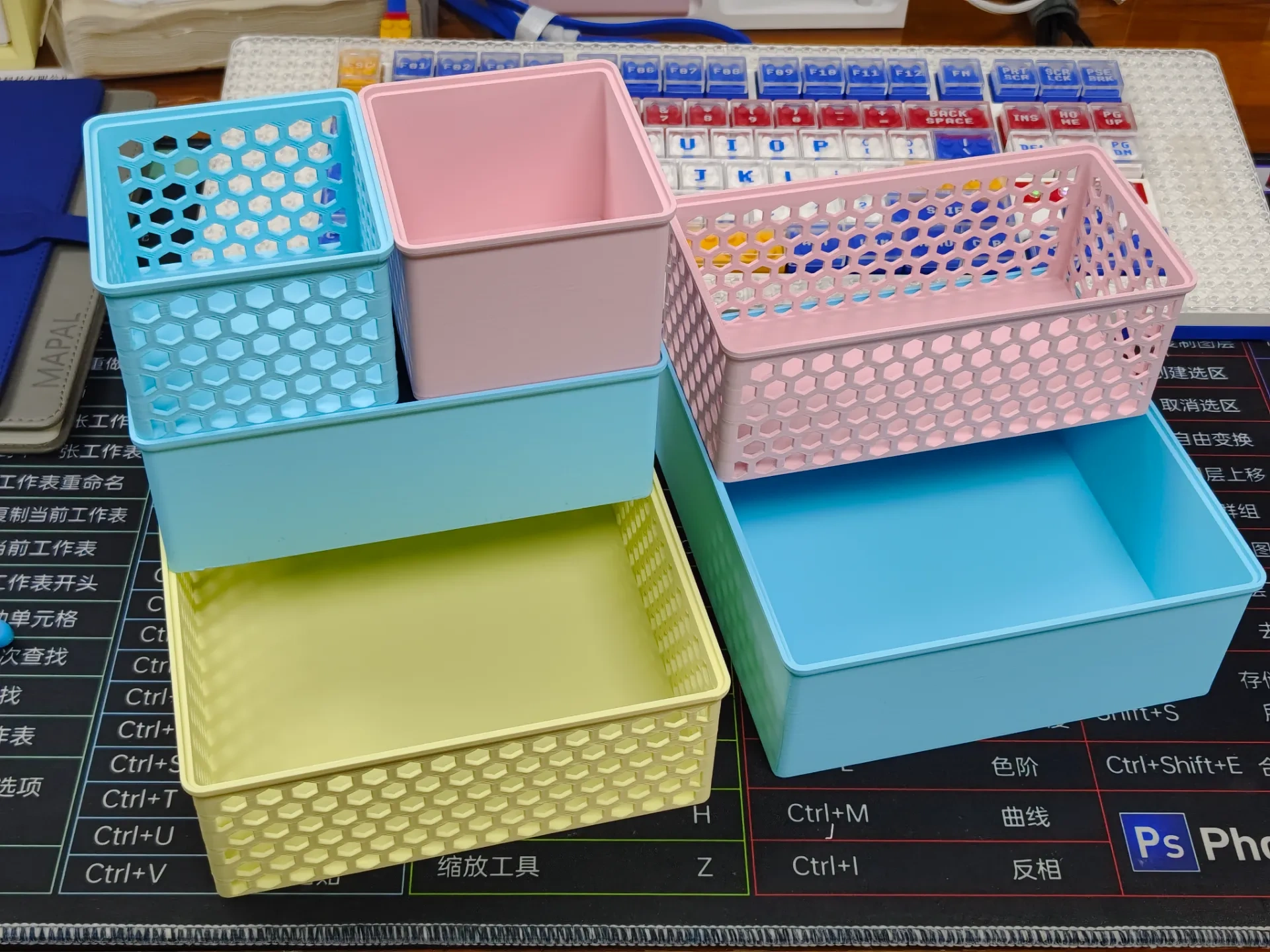 Stackable Storage Boxes - Different Sizes for Interlocking - Includes ...