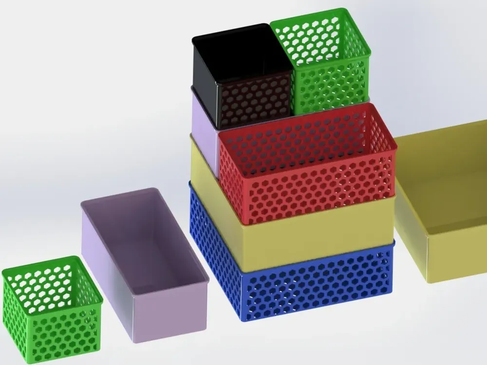 Stackable Storage Boxes - Different Sizes for Interlocking - Includes ...