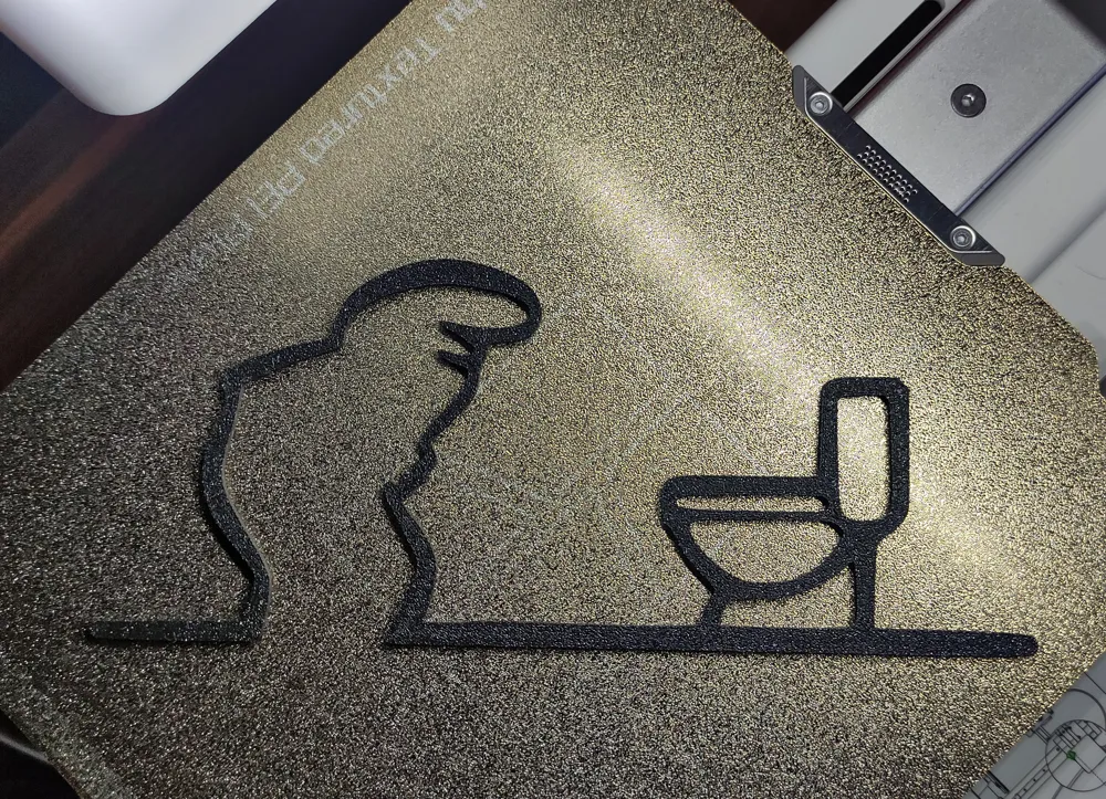 Funny “WC” Door Hanger – La Linea Balum 147 - Free 3D Print Model ...