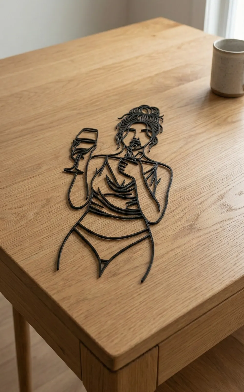 Line Art "Guilty Pleasure Wine and Smoke" - Free 3D Print Model ...