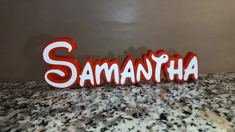 Disney Name Sign Samantha Kid Room Wall Decor 3D by Fabbiotto ...