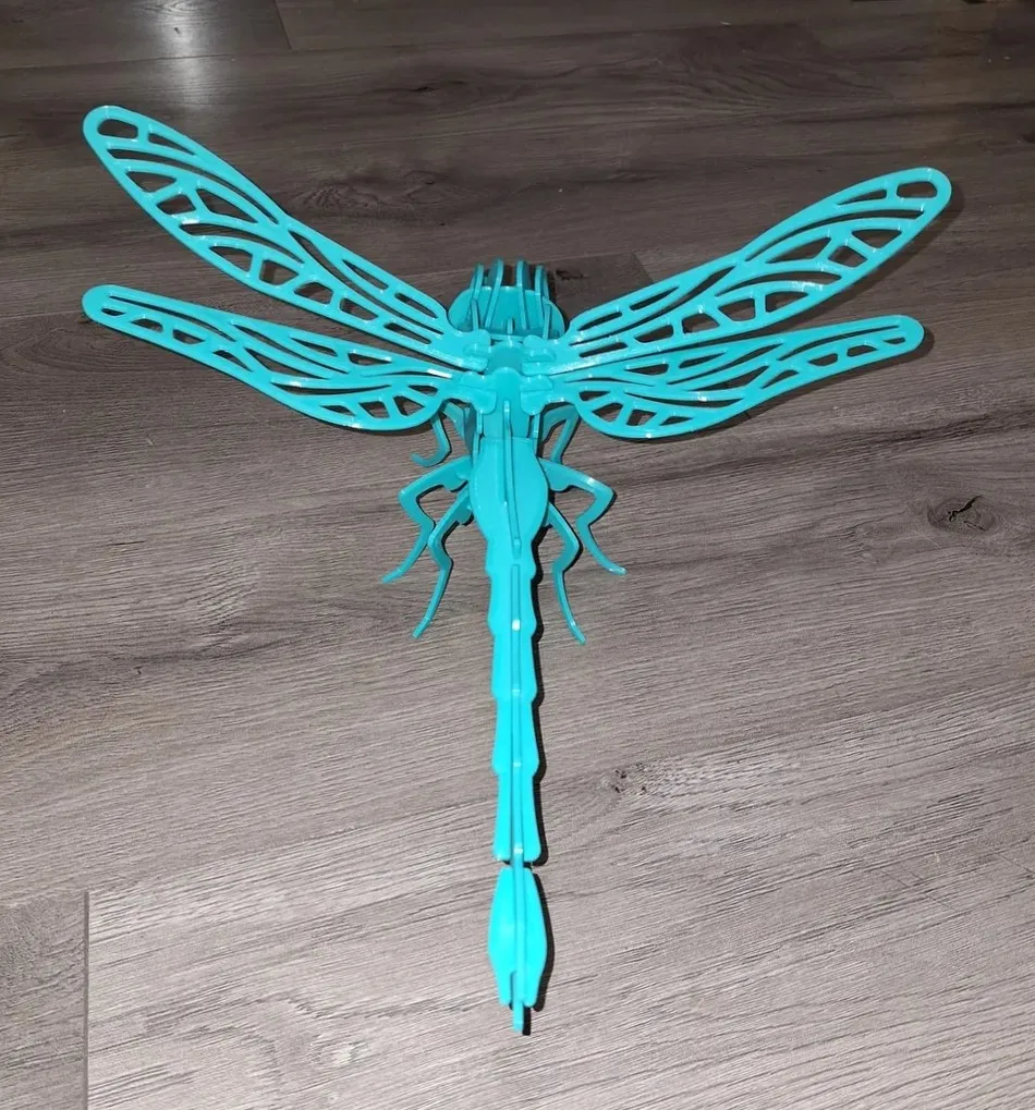 Dragonfly kit card 3D puzzle - Free 3D Print Model - MakerWorld
