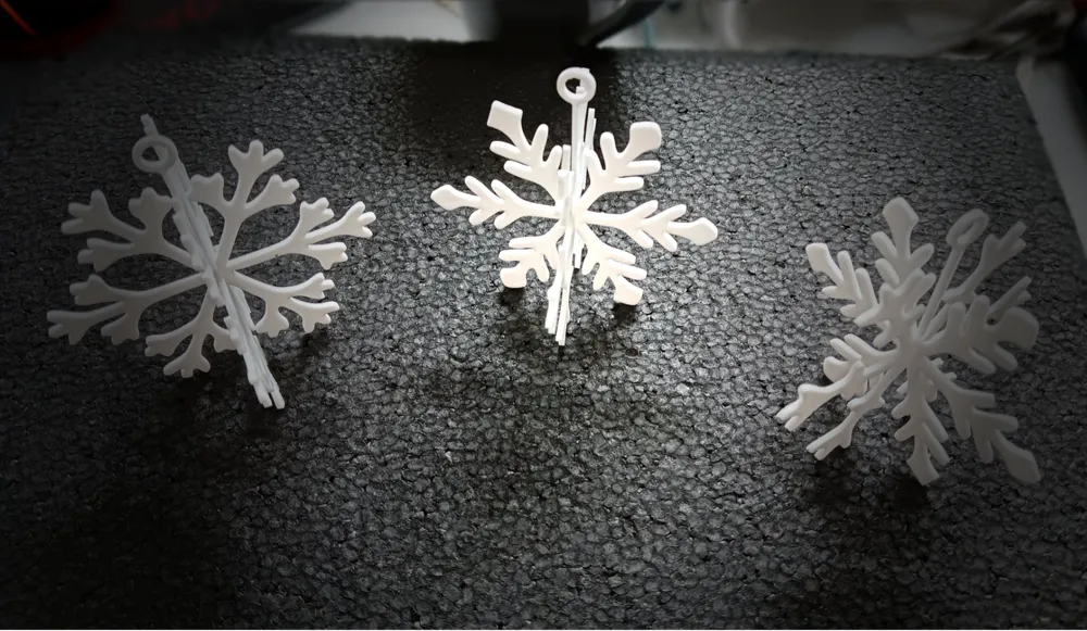 3D Snowflakes with Hanger by Mellowman - MakerWorld