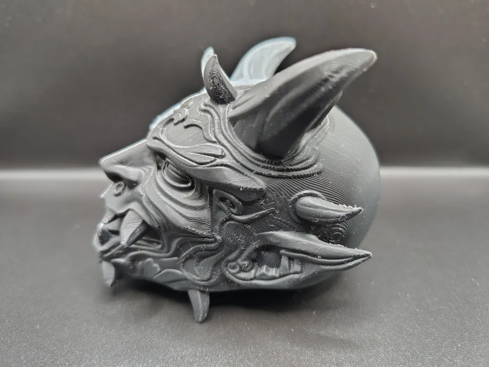 Samurai Demon Head – Split 3D Print - Free 3D Print Model - MakerWorld