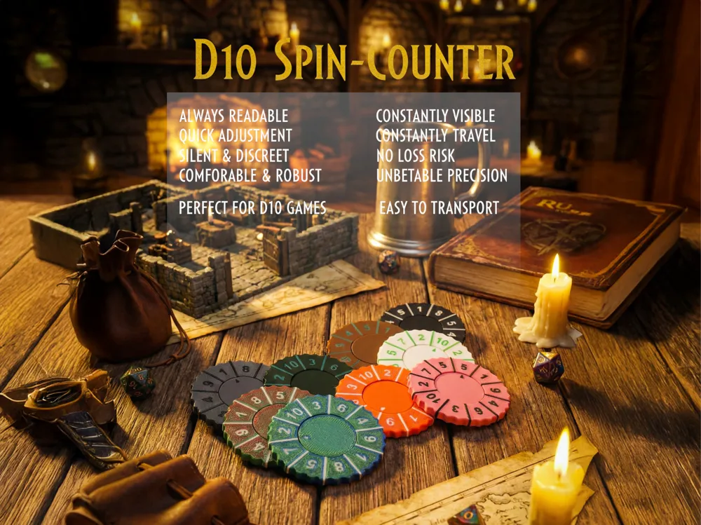 D10 Spin-Counter - Free 3D Print Model - MakerWorld