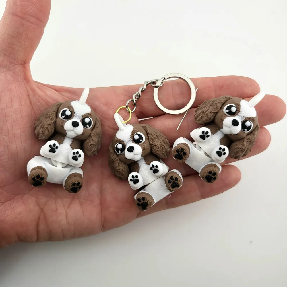Cavalier King Charles Spaniel Flexi Keychain Toy - Free 3D Print Model ...