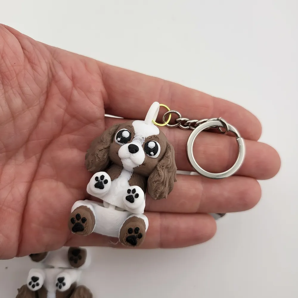 Cavalier King Charles Spaniel Flexi Keychain Toy - Free 3D Print Model ...