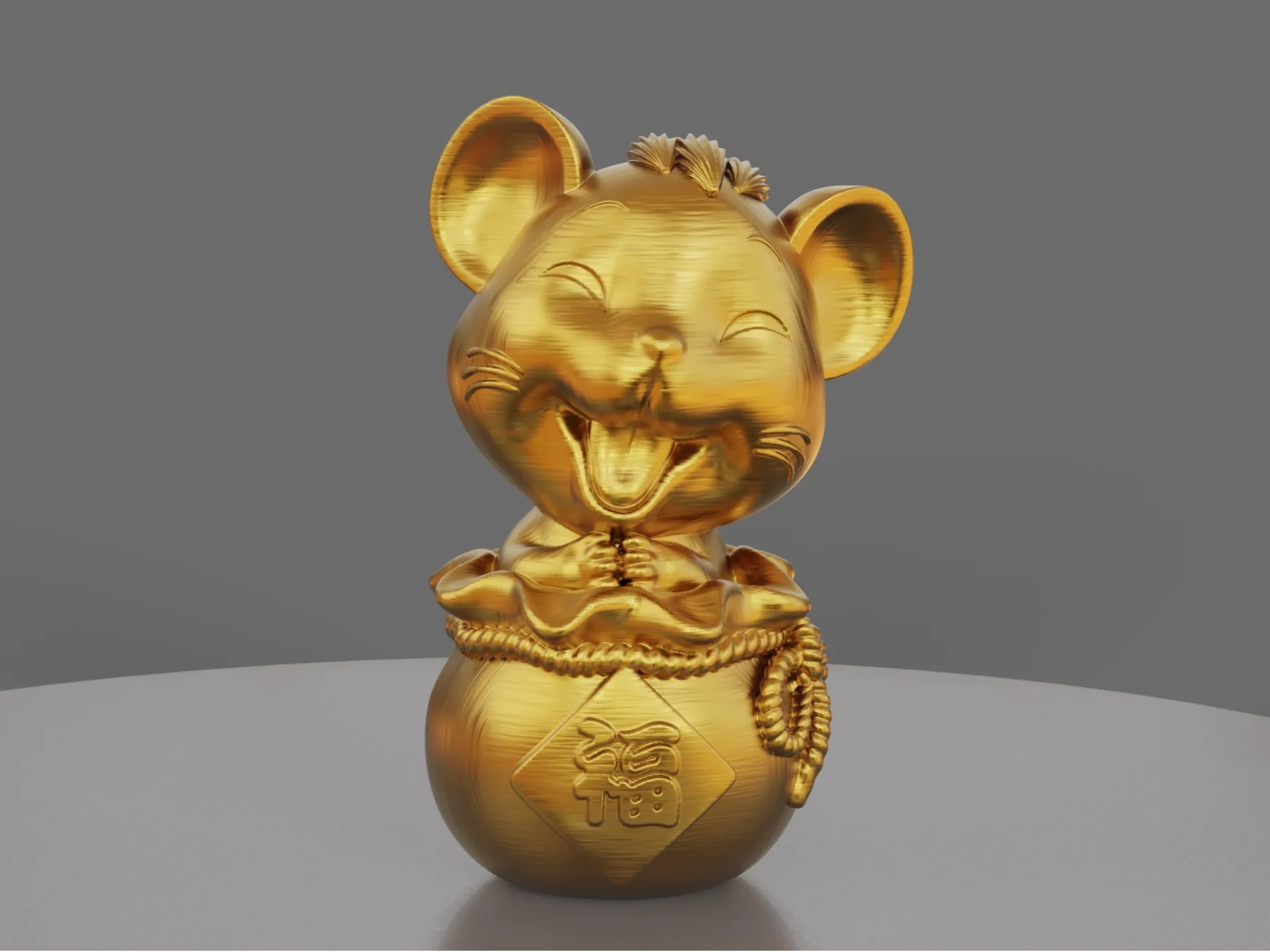 Happy Mouse Lucky Bag by hildMakerWorld: Download Free 3D Models