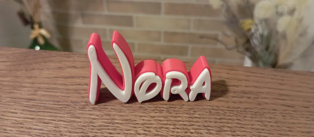 Nora Disney Name Sign Decorate Room child Birth by Fabbiotto MakerWorld ...
