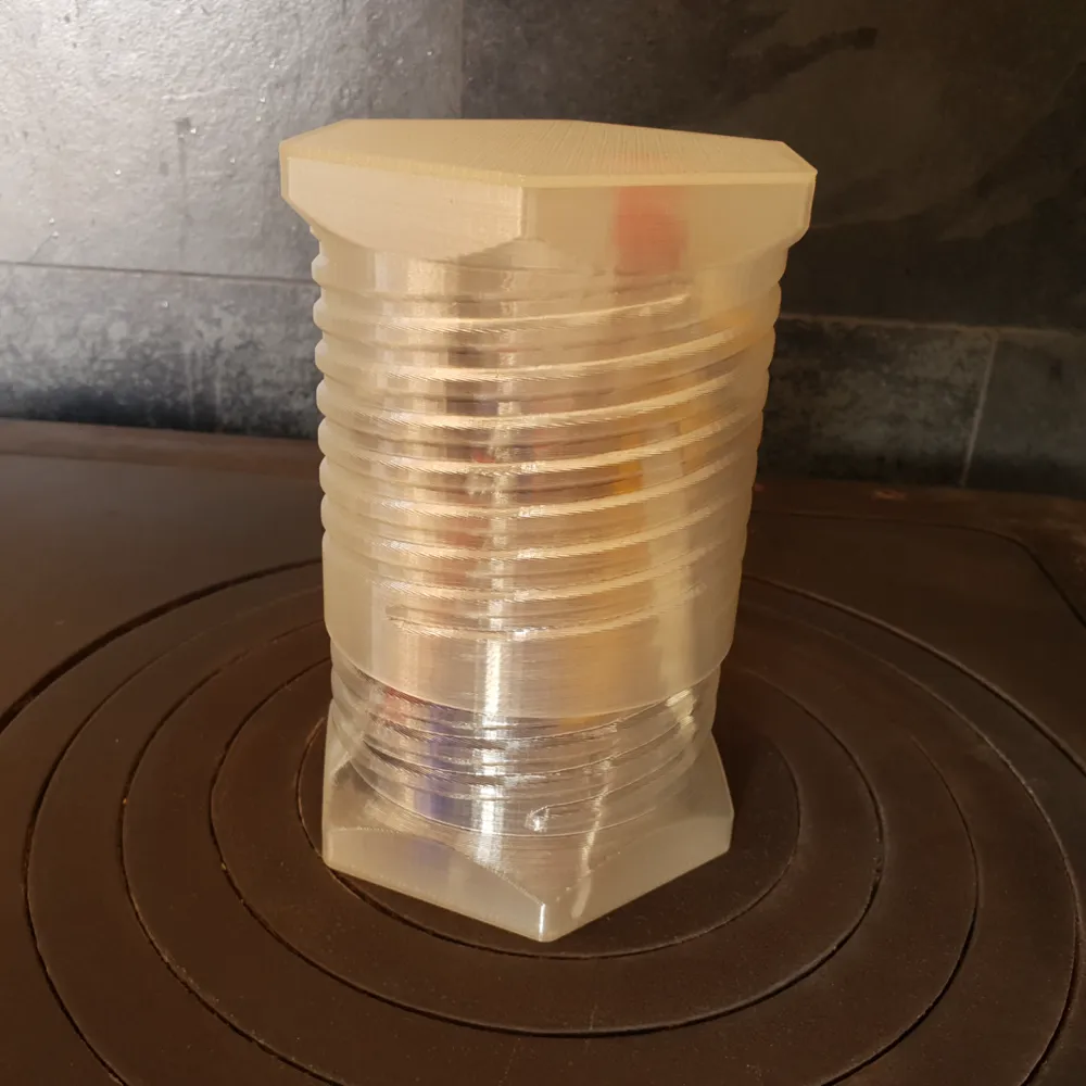 HT²C OpenSCAD Hexagon Threaded Tube Container by yahbluez - MakerWorld
