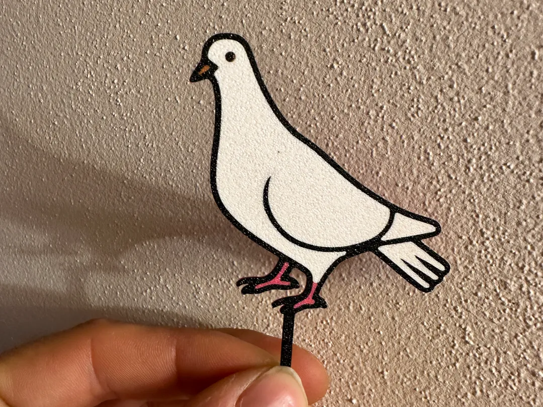 Pigeon bird cake topper - Free 3D Print Model - MakerWorld