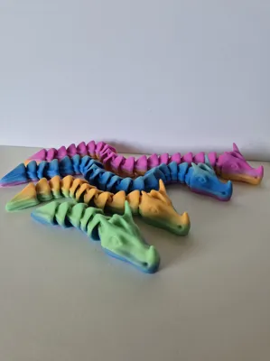 Smooth Articulated Dragon - Free 3D Print Model - MakerWorld