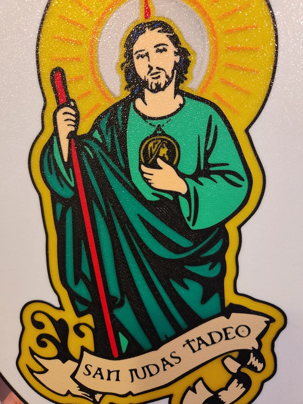 San Judas (Saint Jude) LED Litebox - Wall Sign by FinnyTee - MakerWorld