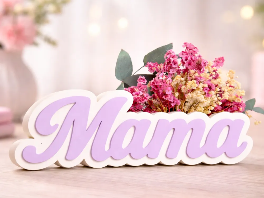Mom Stand – Mother’s Day Flower Display - Free 3D Print Model - MakerWorld