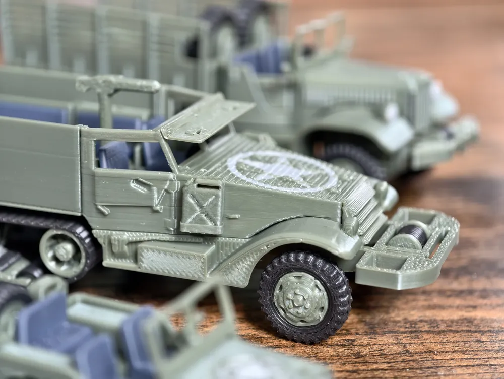 M2A1 半履带卡套 1:64 比例 来自 reneeceldesigns MakerWorld：免费下载 3D 模型