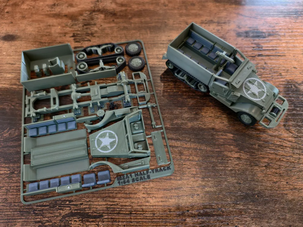 M2A1 HALF-TRACK KIT CARD 1:64 SCALE by reneeceldesigns MakerWorld ...