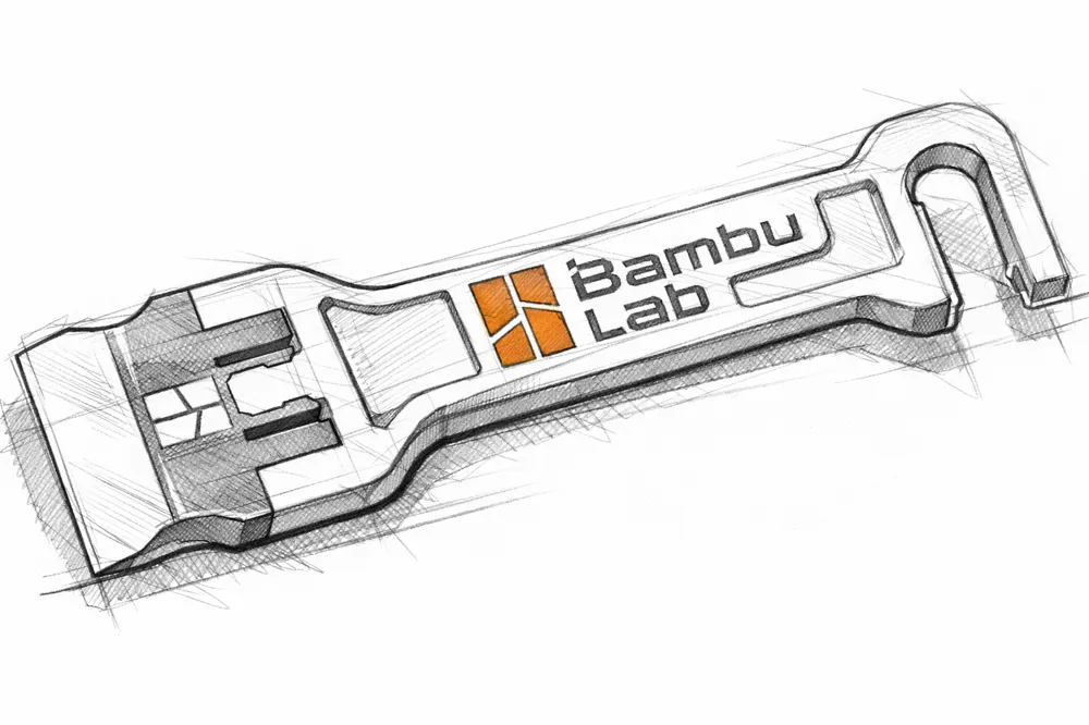 Bambu Lab P2S & X2D Raschietto per piano di stampa montato sulla porta ...