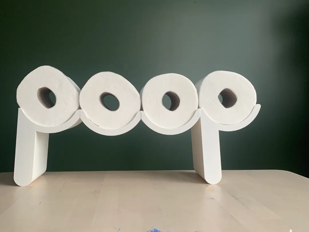 "Poop" toilet paper holder - Free 3D Print Model - MakerWorld