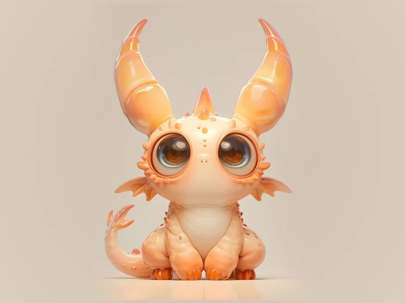 Miniature Cute Crab Claw Dragon by 梧桐 - MakerWorld