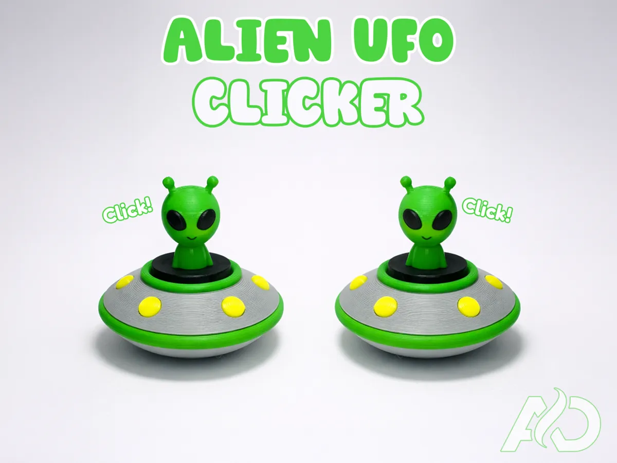 ALIEN UFO CLICKER - Free 3D Print Model - MakerWorld