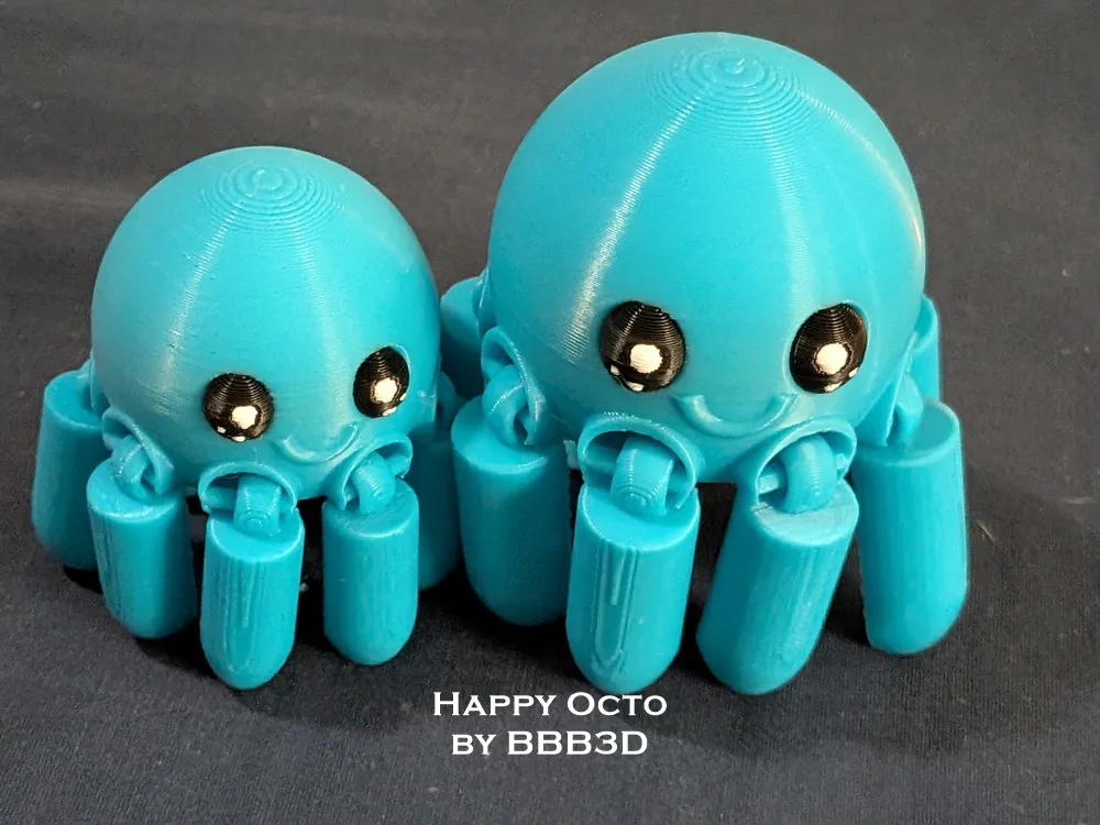 Happy Octo - articulated- free commercial use - Free 3D Print Model ...