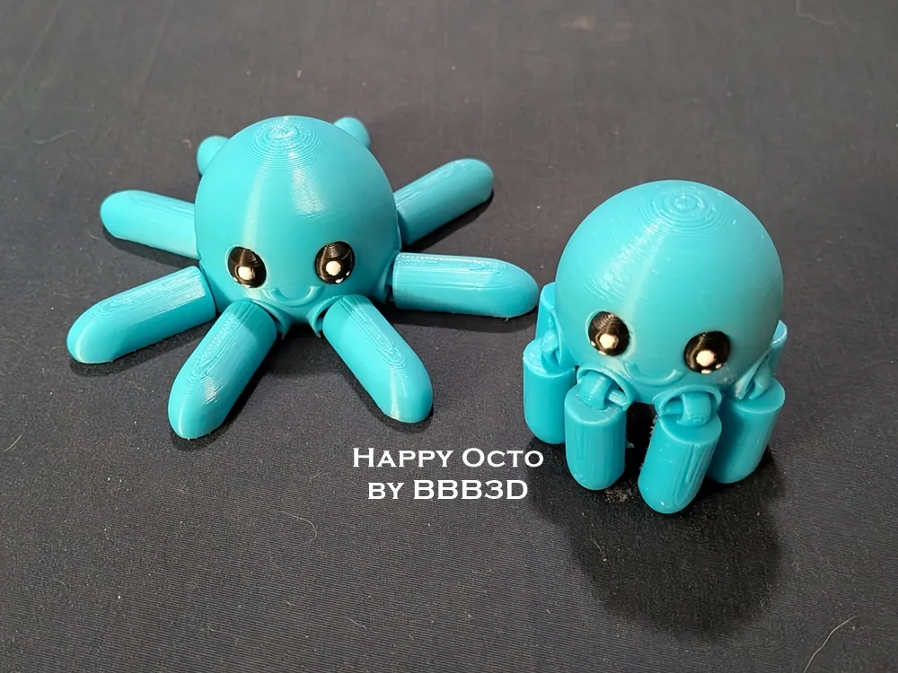 Happy Octo - articulated- free commercial use - Free 3D Print Model ...