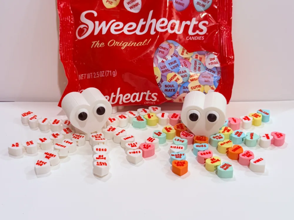 Conversation Heartopus - Articulated Heart Octopus - Free 3D Print ...