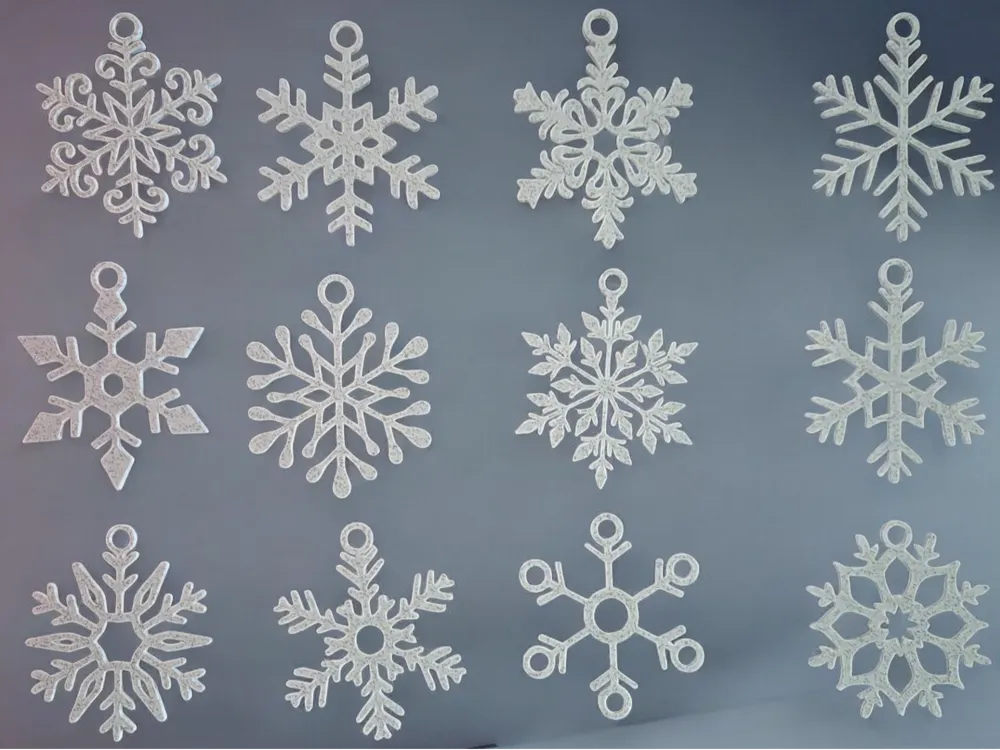 12 snowflakes for christmas decoration by C4U - MakerWorld
