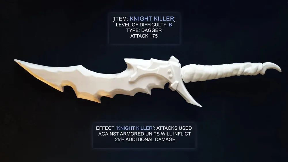 Knight Slayer Dagger from Solo Leveling by Afran3D MakerWorld: Download ...