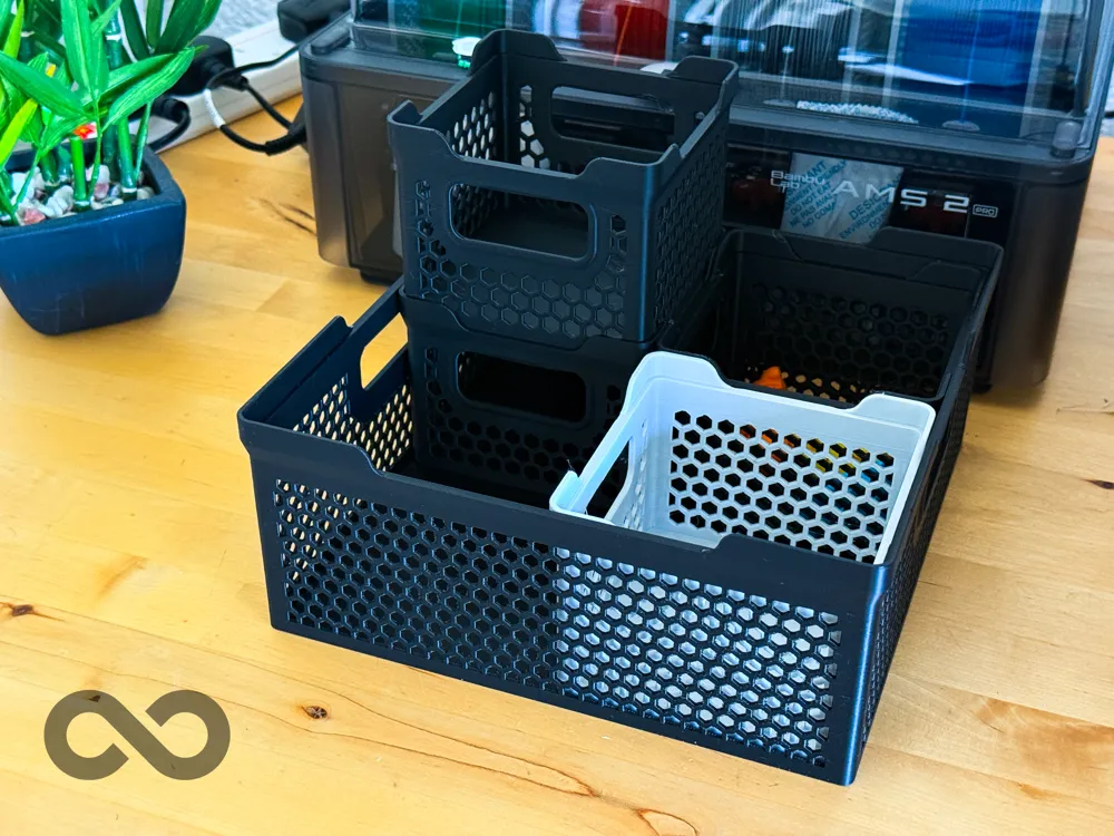 110x110mm Square Stacking Baskets by Eternity Labs MakerWorld: Download Free 3D Models
