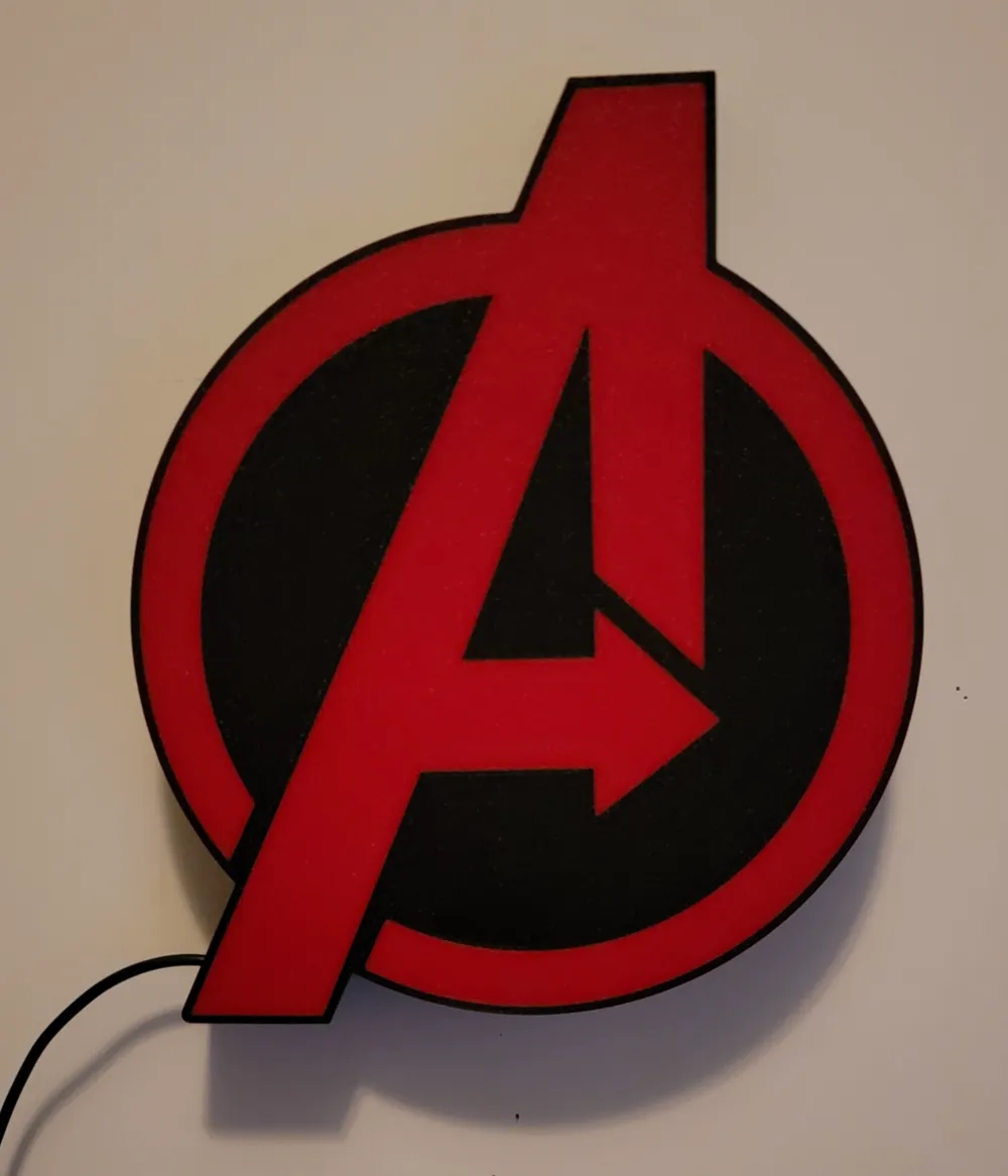 Avengers Logo LED Lightbox by Ronzoguy - MakerWorld