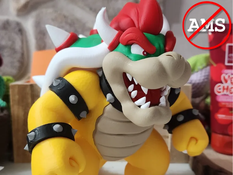 Bowser - Ultra-Low Waste (No AMS Modular Design) - Free 3D Print Model ...