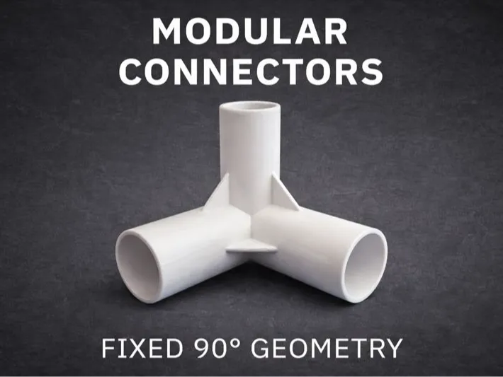 Customizable 3-Way Connector (OpenSCAD) - Free 3D Print Model - MakerWorld