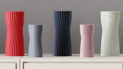 Modern Vase. Sleek Twisted Phase Pattern Vase by Abstractia Design ...