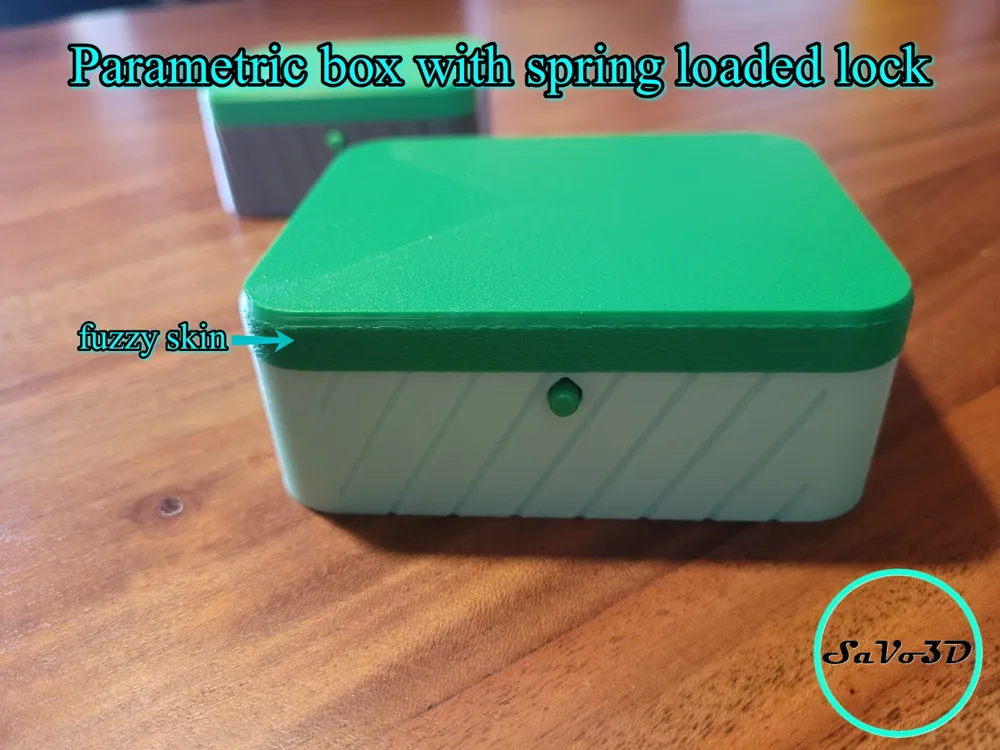 parametric box with spring loaded lock by SaVo3D MakerWorld: Download ...
