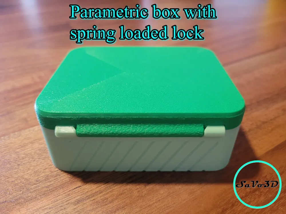 parametric box with spring loaded lock by SaVo3D MakerWorld: Download ...