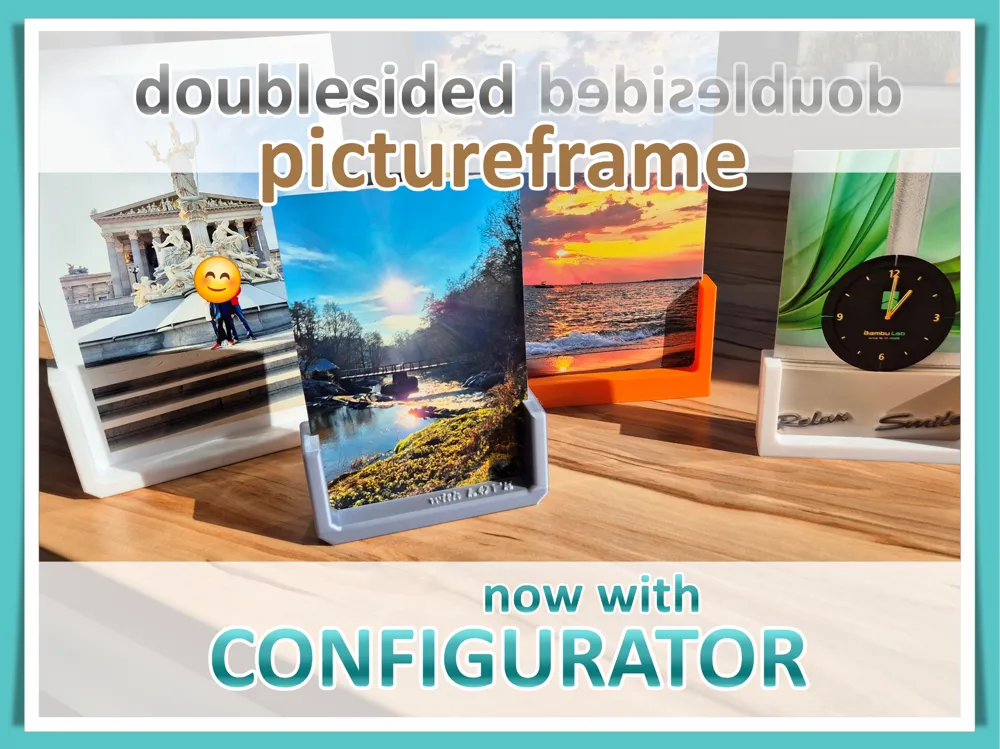 Picture Frame DOUBLE-SIDED - CONFIGURATOR!! - Free 3D Print Model ...