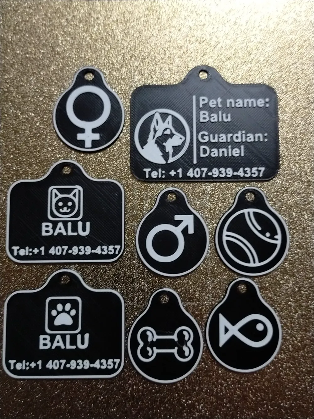 Customizable Pet Tags by Daniel Geada MakerWorld: Download Free 3D Models