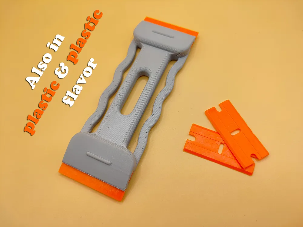 Double-Sided Scraper for Metal & Plastic Blades - Free 3D Print Model ...
