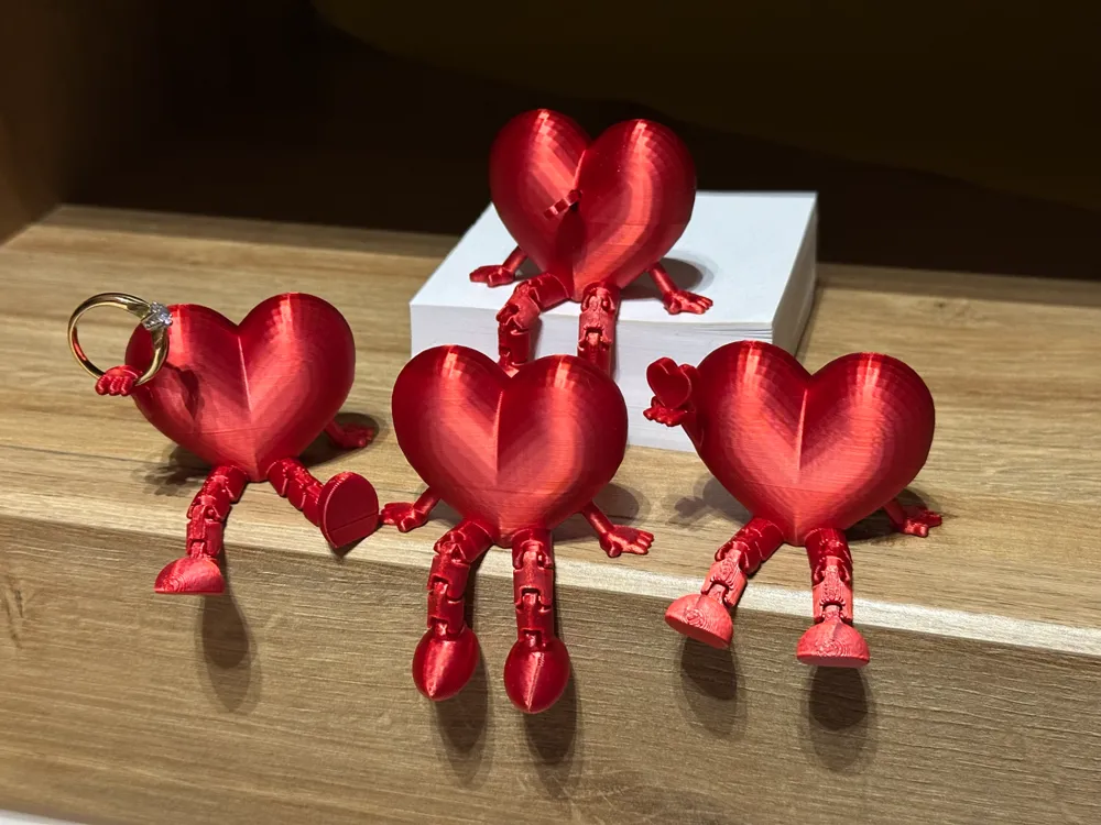 Articulated Hearts - 4 models - Valentine's Day - Free 3D Print Model ...
