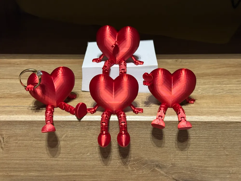 Articulated Hearts - 4 models - Valentine's Day - Free 3D Print Model ...