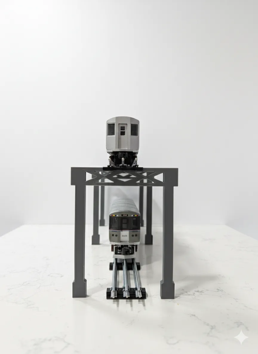 Girder Style Single Track Trestle - Free 3D Print Model - MakerWorld