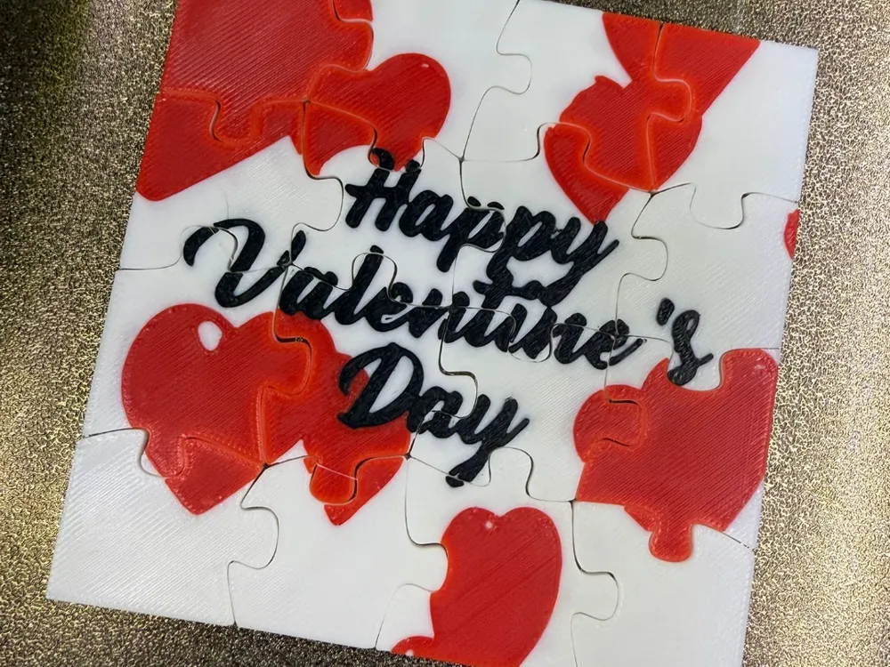 valentines jigsaw - Free 3D Print Model - MakerWorld
