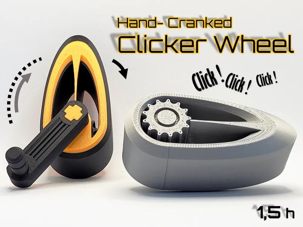 Hand-cranked Clicker Wheel - Free 3D Print Model - MakerWorld